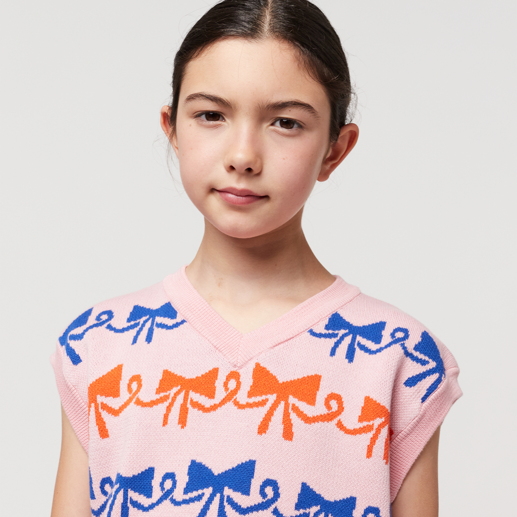 Bobo Choses - Jacquard Vest - Ribbon Bow – Kido Store Australia