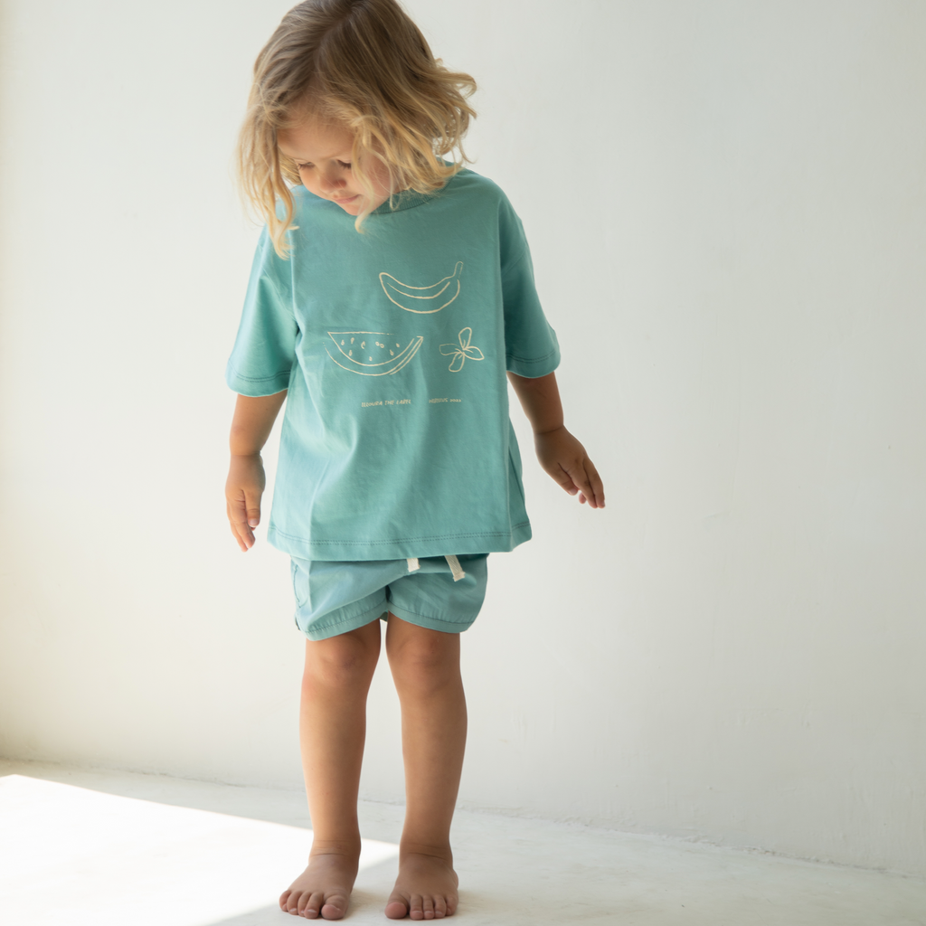 Illoura The Label - Hibiscus Tee - Ocean – Kido Store Australia