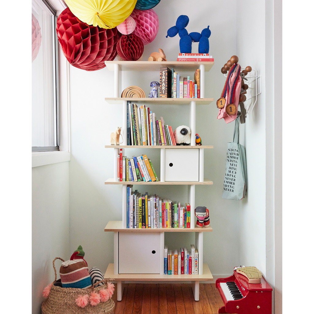 Oeuf - Vertical Mini Library - Birch/White – Kido Store Australia