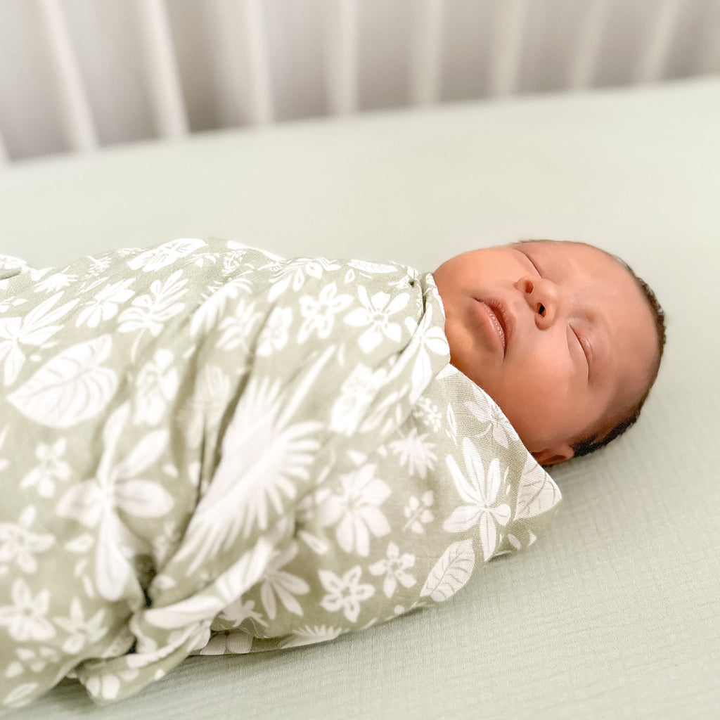 Fox & Fallow Organic Muslin Swaddle - Zanzibar – Kido Store Australia